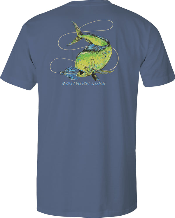 Adult Short Sleeve Tee Mahi Chaser - Slate | SOUTHERN LURE - Southern Lure