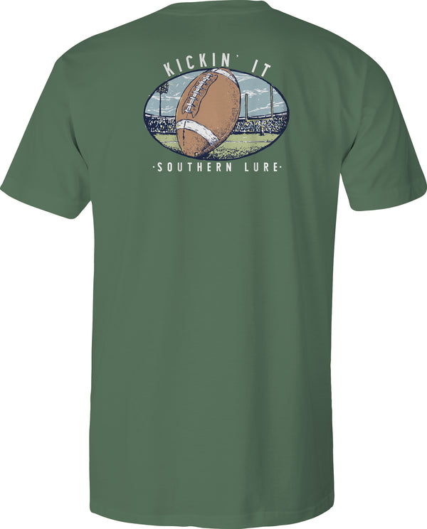 Adult Short Sleeve Tee Kickin' It V2 - Oak Green | SOUTHERN LURE ...