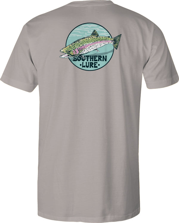 Short Sleeve Tee Trout Circle - Granite | SOUTHERN LURE - Southern Lure