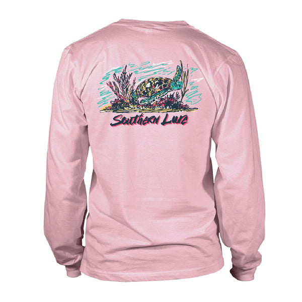 Women's Long Sleeve Performance - Sea Turtle - Pink | SOUTHERN LURE ...