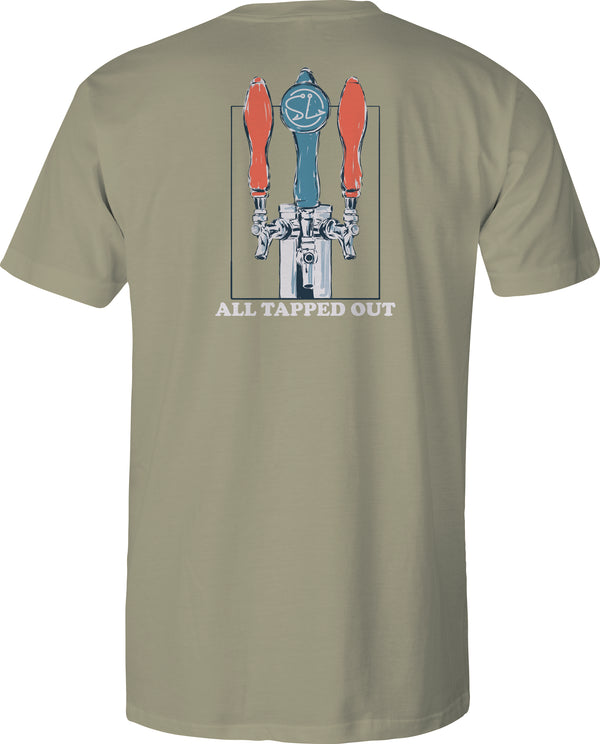 Short Sleeve Tee All Tapped Out - Khaki | SOUTHERN LURE - Southern Lure